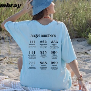 Angel Number Shirt, 444 Shirt, 777 Shirt, 111 Shirt, Words on Back ...