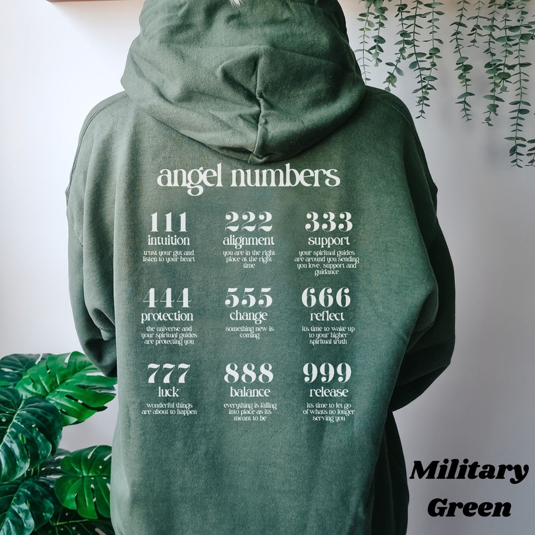Angel Number Hoodie, Mystical Celestial Hoodie, Angel Core Aesthetic ...