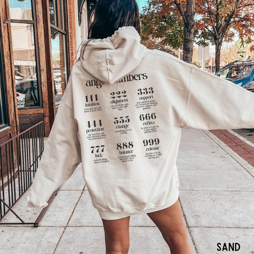 Angel Number Hoodie, Mystical Celestial Hoodie, Angel Core Aesthetic ...