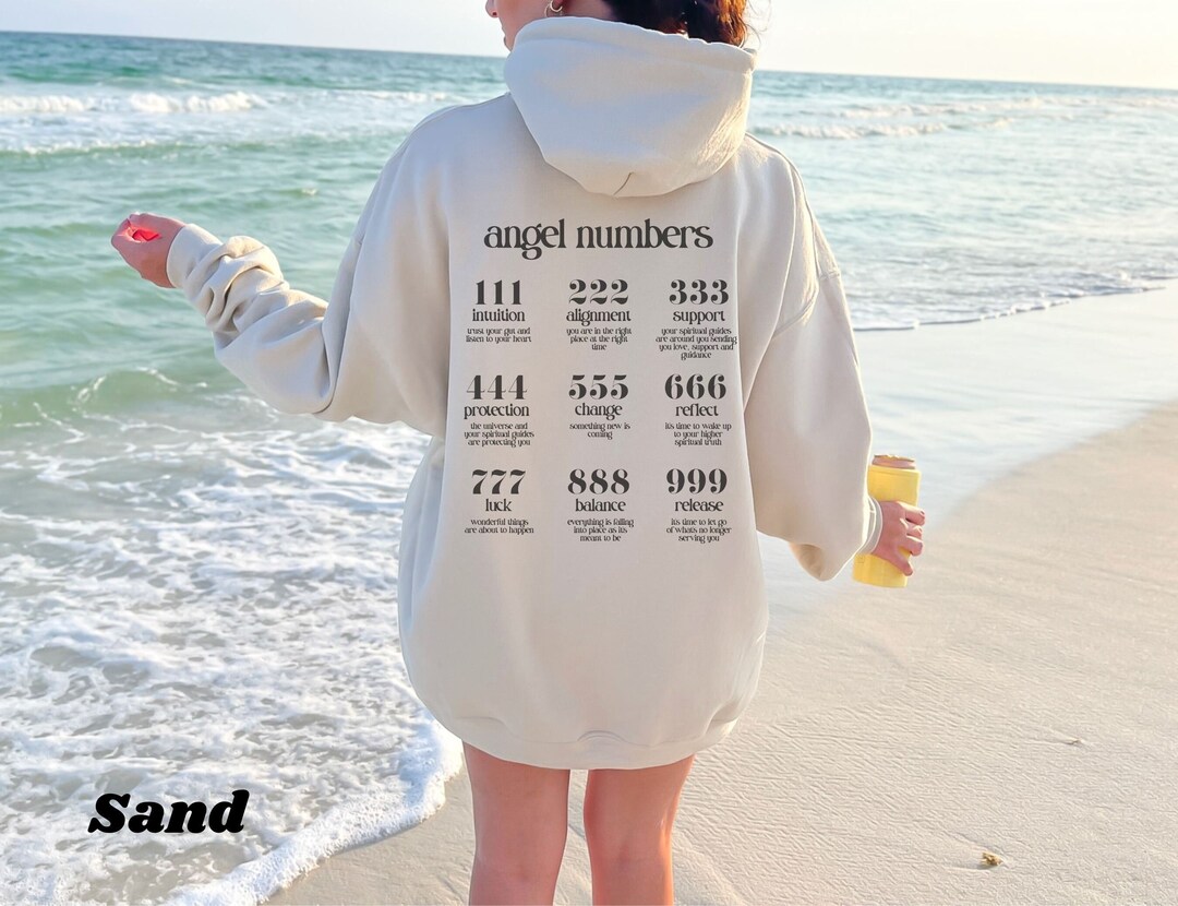Angel Number Hoodie, Mystical Celestial Hoodie, Angel Core Aesthetic ...