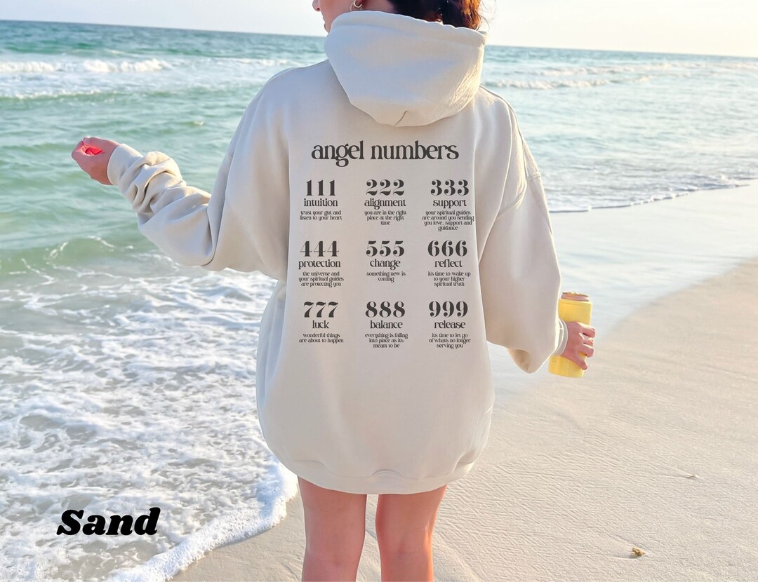 Angel Number Hoodie Mystical Celestial Hoodie Angel Core - Etsy