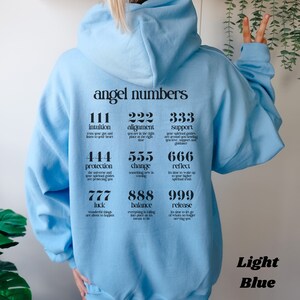 Angel Number Hoodie, Mystical Celestial Hoodie, Angel Core Aesthetic ...