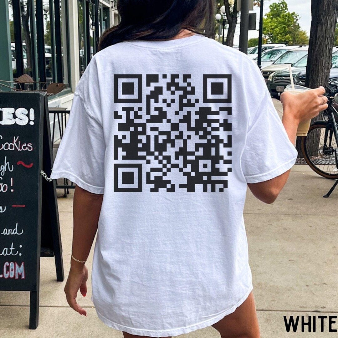 Custom QR Code Comfort Colors® T-shirt, Personalized QR Code Tee ...