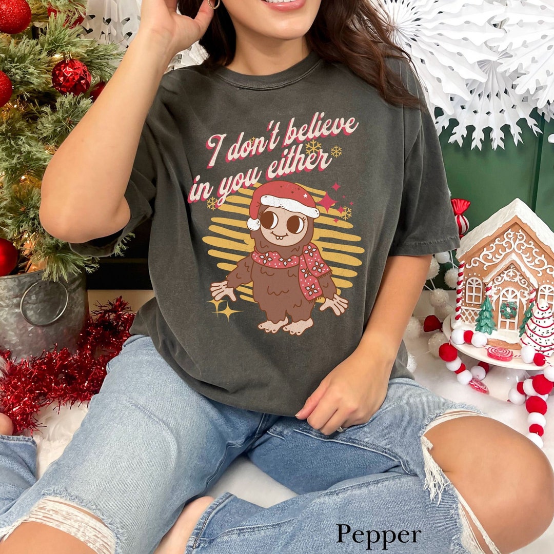 Funny Cryptid Christmas T-shirt, Bigfoot Santa Shirt, Cryptid Core ...