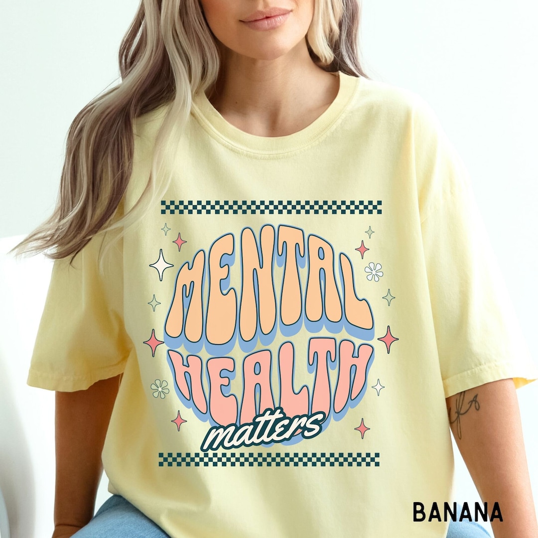 Retro Mental Health Shirt, Mental Health Awareness, Social Worker Gift, Oversized Trendy Tee ...