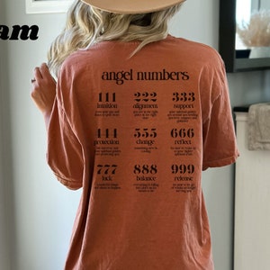 Angel Number Shirt, 444 Shirt, 777 Shirt, 111 Shirt, Words on Back ...
