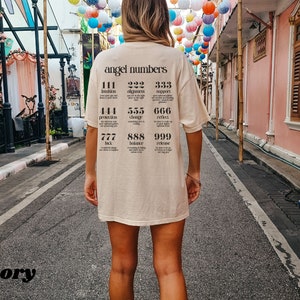 Angel Number Shirt, 444 Shirt, 777 Shirt, 111 Shirt, Words on Back ...