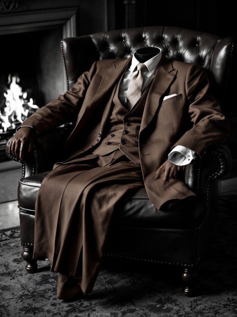 Mens 3 Piece Suit,premium 3 Piece Suit in Brown Color for Wedding ...