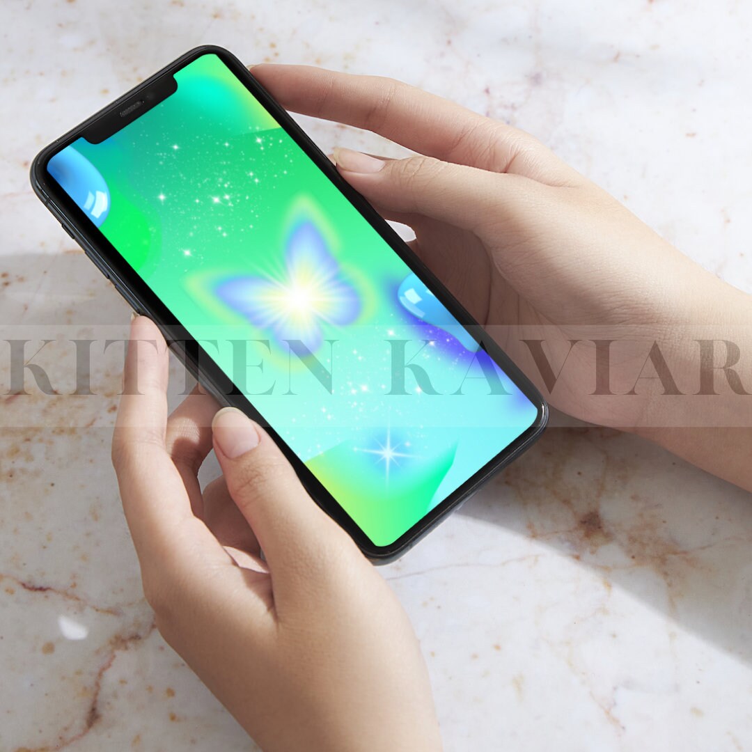 Aesthetic Y2K Background Wallpaper, Digital Wallpaper for Phone, Cute ...