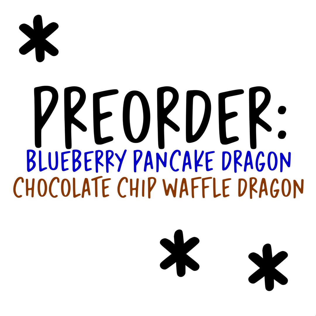 Handmade Pancake & Waffle Dragon Desk Buddy | Chocolate Chip ...