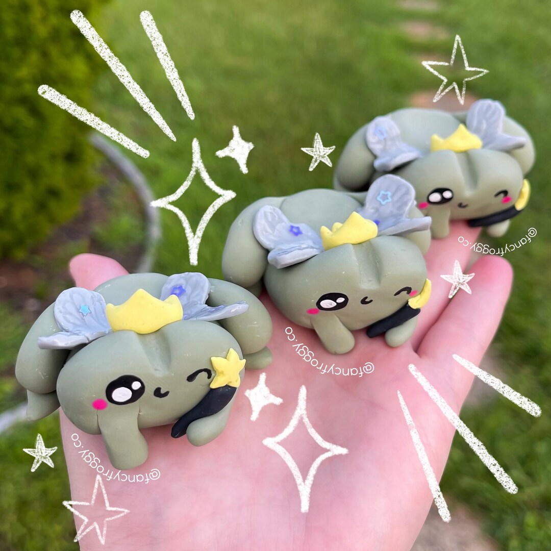 Handmade Fairy Frog Chubby Desk Buddy | Sculpture | Pen Holder | Thicc ...
