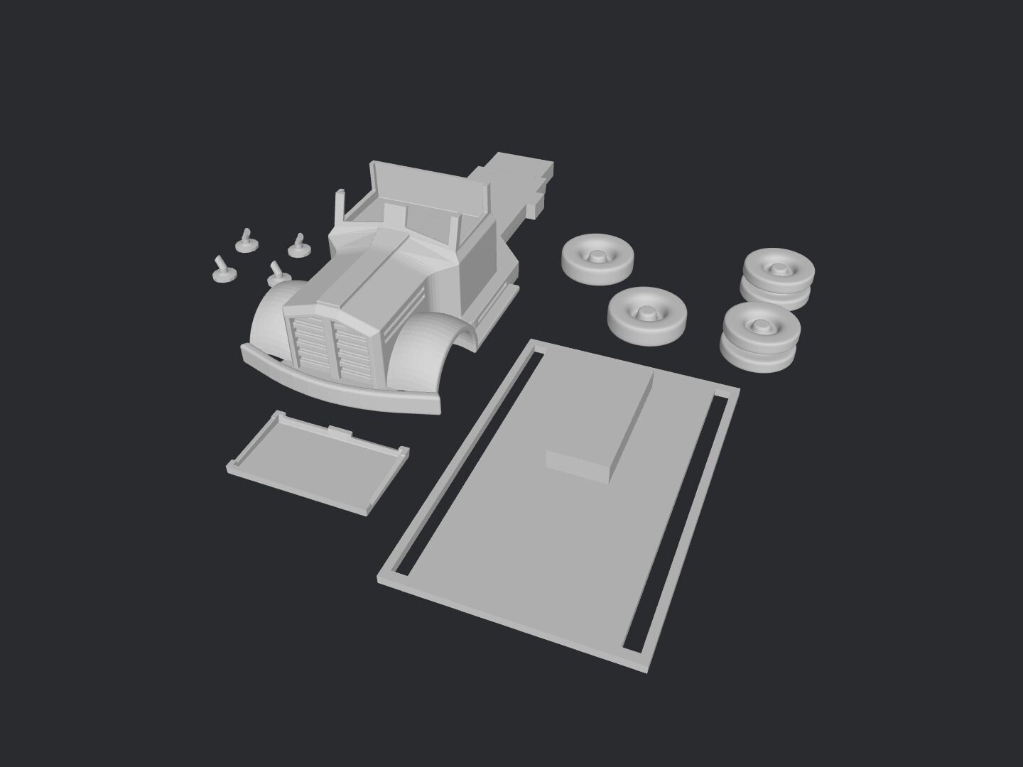 HO Scale Flatbed Truck Stls - Optimized for FDM 3D Printing - DIGITAL ...