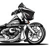 Motorcycle Drawing, Harley Davidson Png, Street Glide Artwork ...