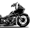 Lowrider Biker PNG Design, Woman Riding Motorcycle Drawing, Cholo Style Bagger Artwork, Harley ...