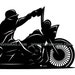 Biker Riding Motorcycle Illustration, SVG Art File, Lowrider Vicla ...
