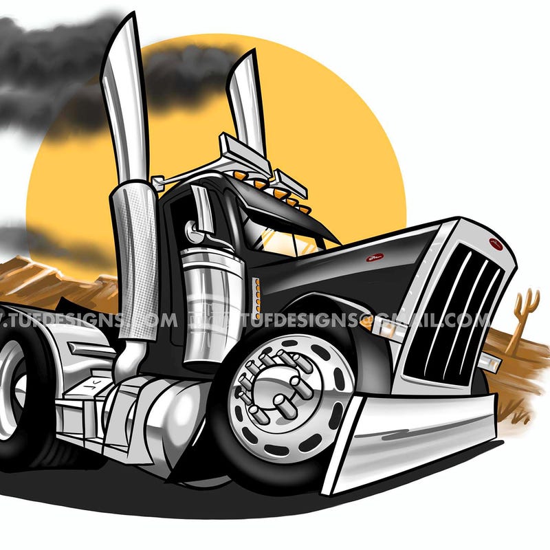 Cartoon Style Semi - Etsy