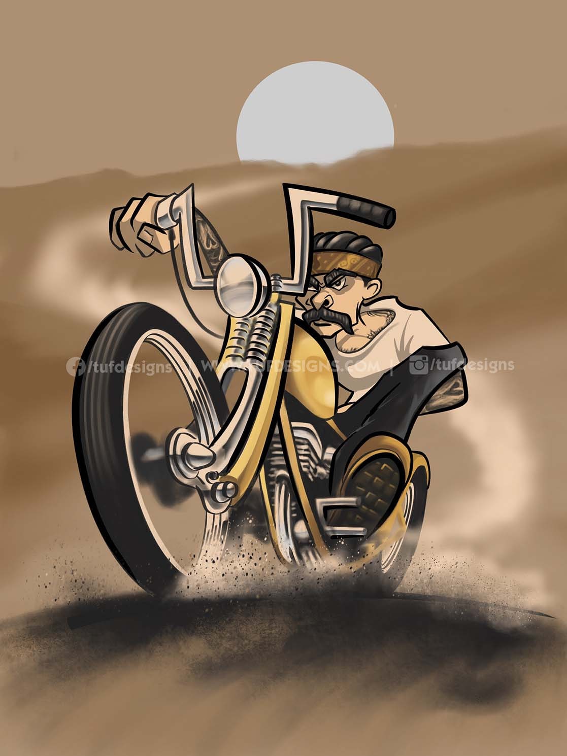 Chopper Motorcycle Drawings
