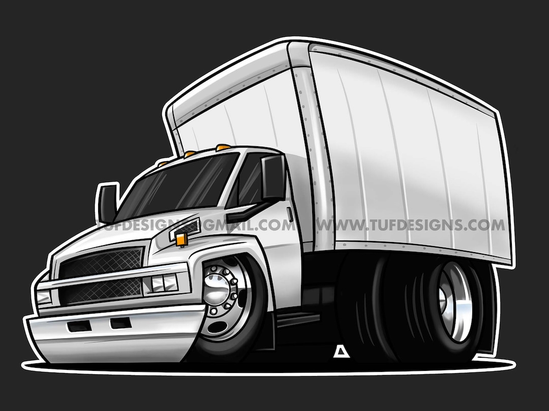 Box Truck Drawing, Moving Company Logo, Downloadable PNG Files, Digital ...
