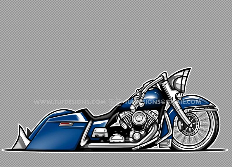 Motorcycle Drawing, Custom Bagger, Summertime Illustration, Cholo Style ...