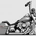PNG Design of Gray Lowrider Motorcycle Drawing, Custom Bagger, Cartoon ...