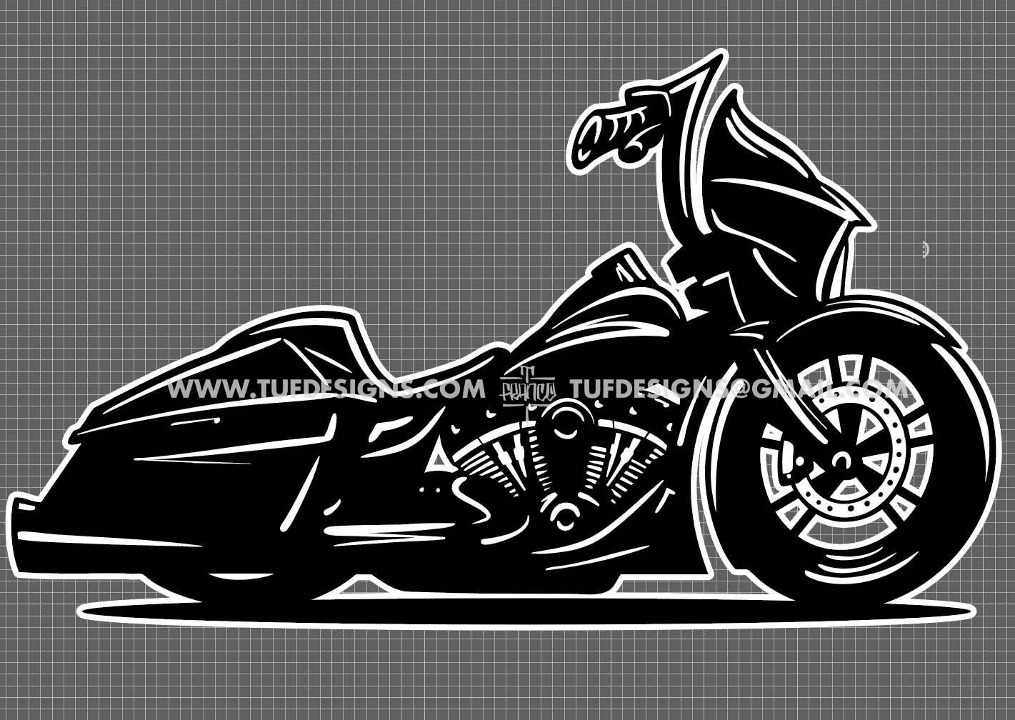 Motorcycle SVG, Street Glide Drawing, Motorbike Artwork, Bike Shop Logo ...