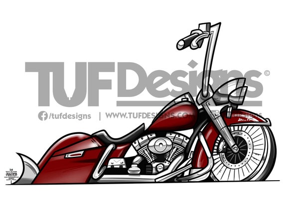 Custom Harley Bagger Art