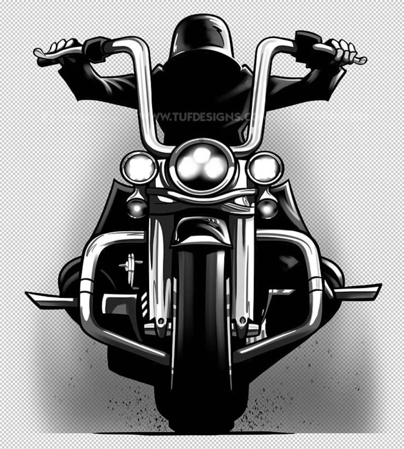 Digital Drawing of a Biker on Motorcycle, Bike Rider Illustration ...