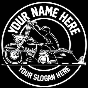 Bagger Motorcycle Drawing, Cholo Style, Custom Name, Vector, SVG ...