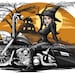 Halloween Illustration: Motorcycle Witch Biker Digital Artwork ...