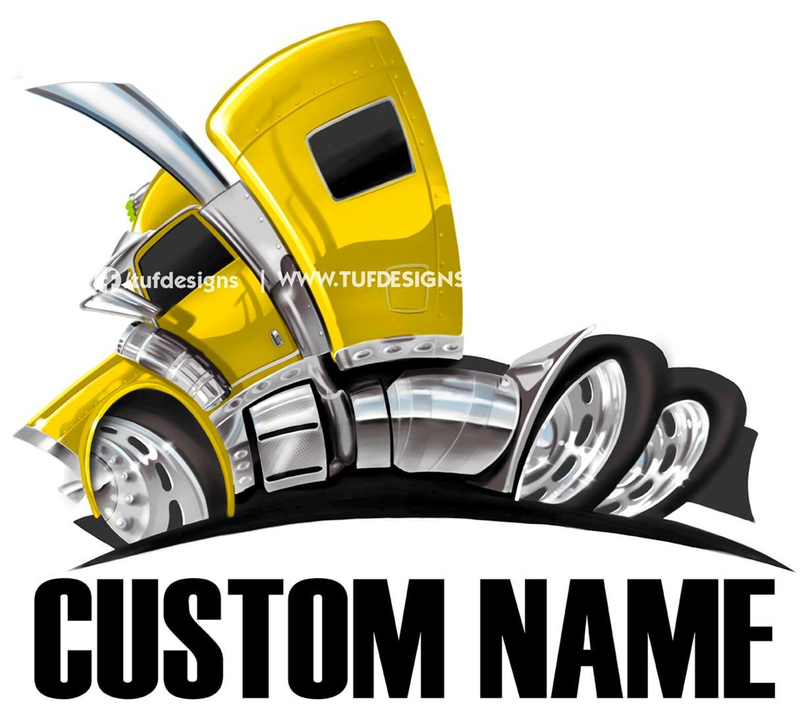 Peterbilt Semi Truck Drawing, Cartoon PNG Design, Trucking Company Logo ...