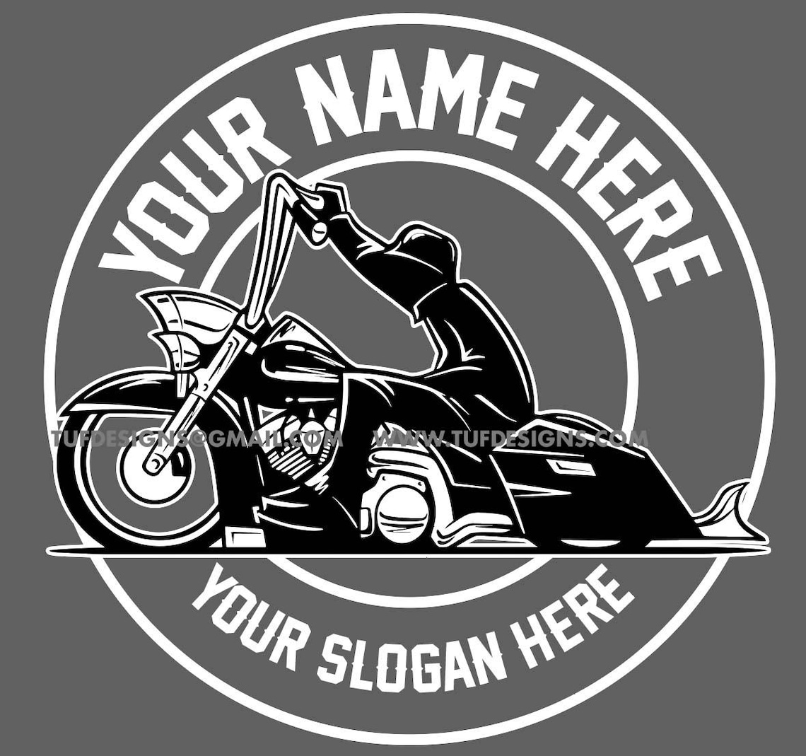 Bagger Motorcycle Drawing, Cholo Style, Custom Name, Vector, SVG ...