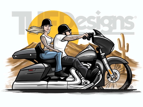 Motorcycle Couple Vector