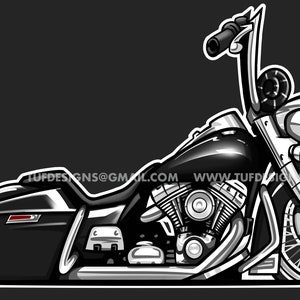 Black Motorcycle Drawing, Custom Bagger, Motorbike Clip Art, Bike Shop ...