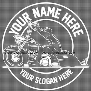 Bagger Motorcycle Drawing, Cholo Style, Custom Name, Vector, SVG ...