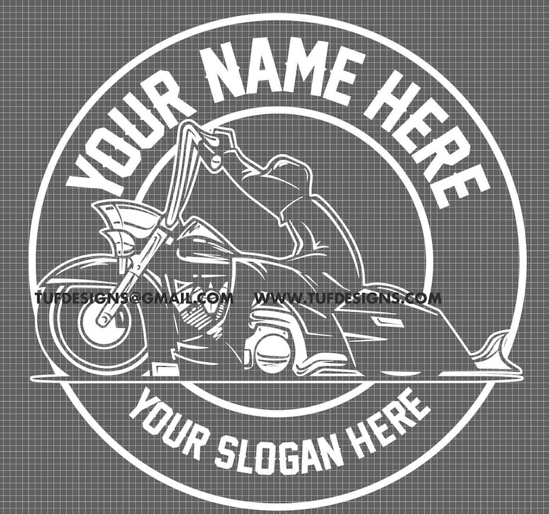 Bagger Motorcycle Drawing, Cholo Style, Custom Name, Vector, SVG ...
