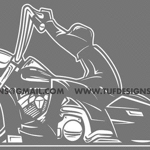Motorcycle Artwork, Custom Bagger, SVG Vector Art, Gangster Biker ...