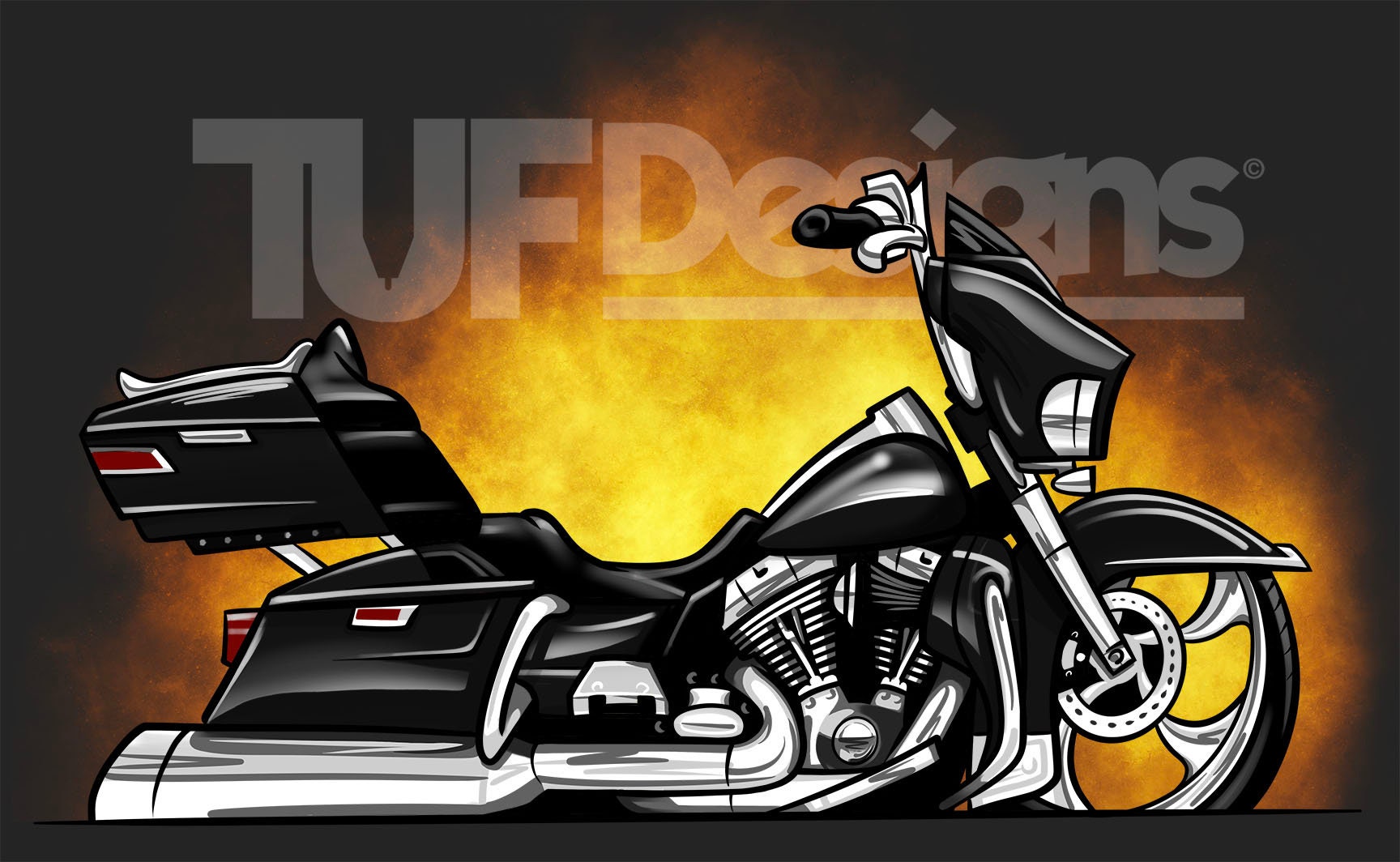 Touring Motorcycle Drawing: Digital Artwork (PNG and JPG Files) - Etsy