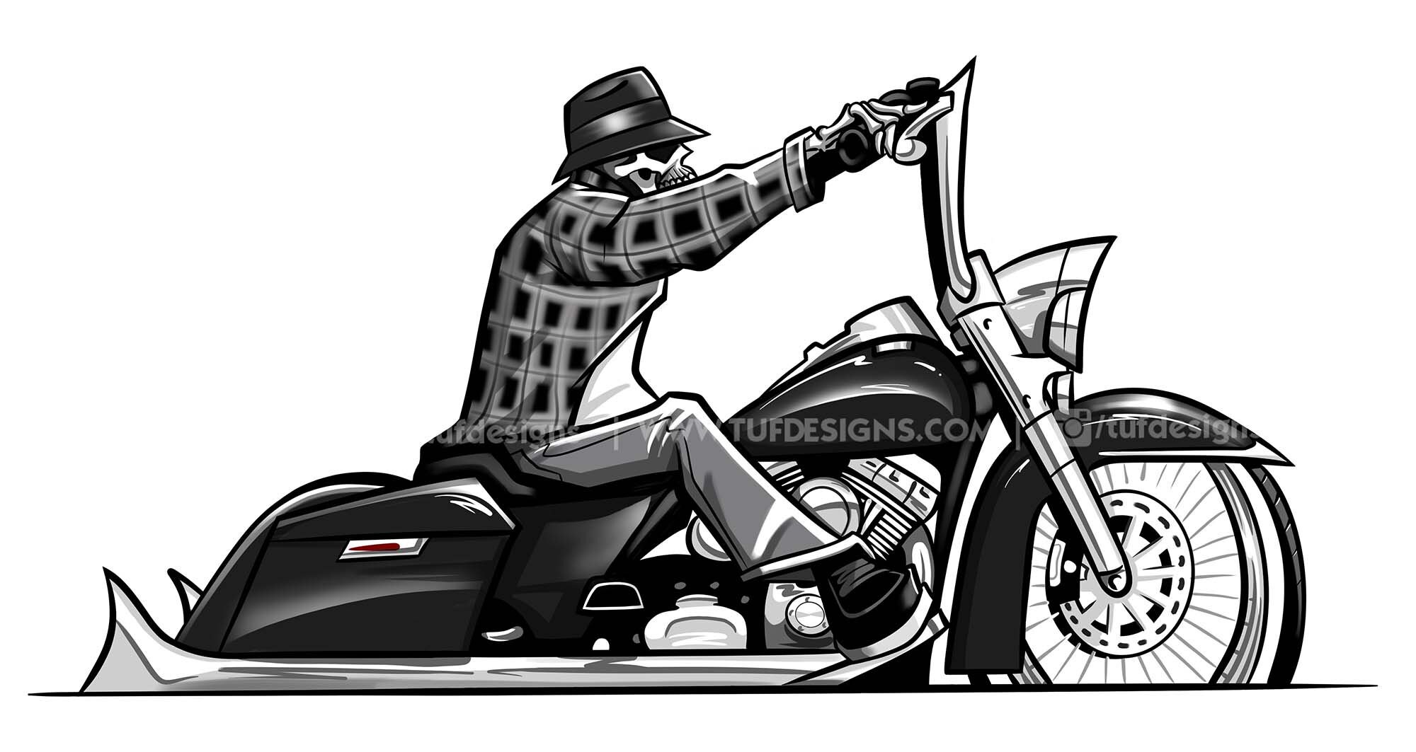 Black Chopper Motorbike