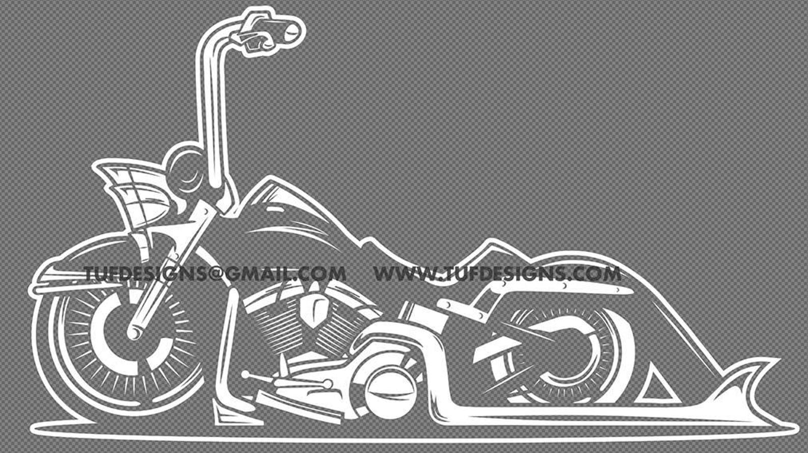 Motorcycle Artwork, Biker Logo Design, SVG Files, Lowrider Bike Drawing ...