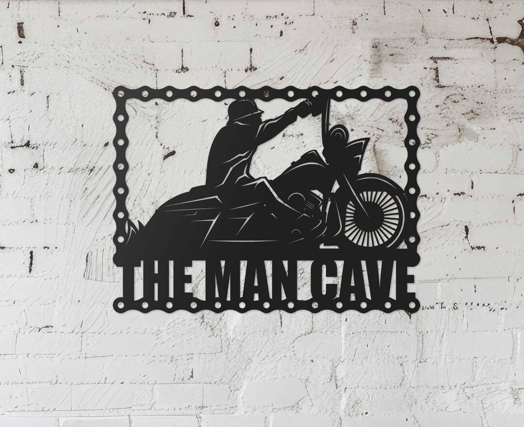 Motorcycle Metal Sign, Wall Art Deco, Man Cave, Garage Art, Cholo Style ...