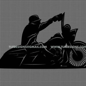 Biker Riding Motorcycle Illustration, SVG Art File, Lowrider Vicla ...
