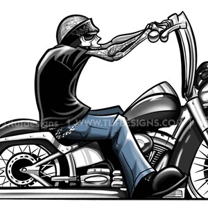 Black Vicla Motorcycle Skeleton Art Cholo Style Drawing - Etsy
