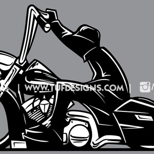 Motorcycle Artwork, Custom Bagger, SVG Vector Art, Gangster Biker ...