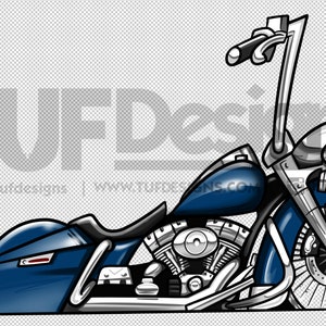 Blue Bagger Motorcycle Drawing Cholo Style Vicla Lowrider Bike Clipart ...