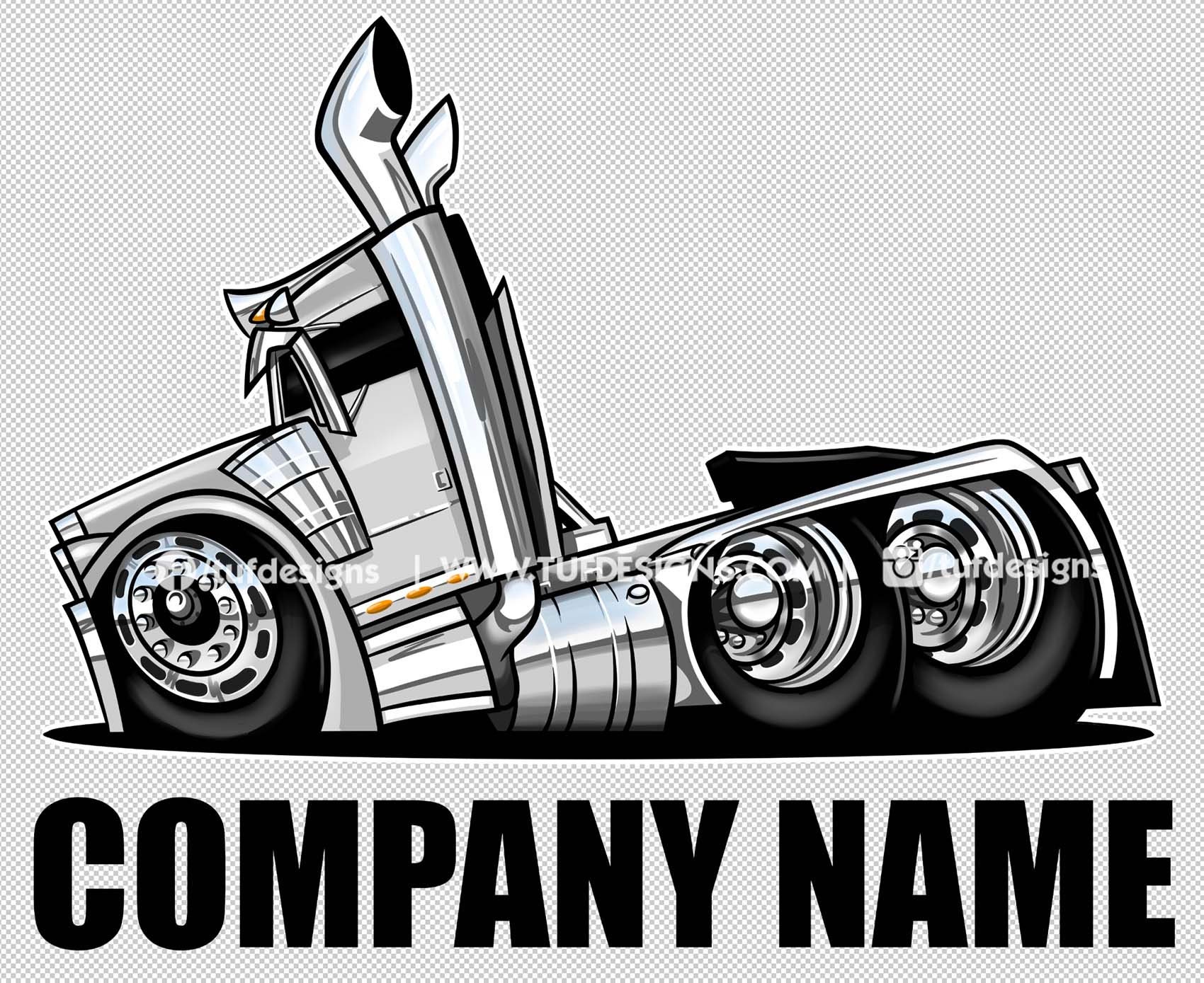Customizable Semi Truck Drawing, Peterbilt Png Design, Trucking Company ...