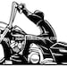 Motorcycle Artwork, Custom Bagger, SVG Vector Art, Gangster Biker ...