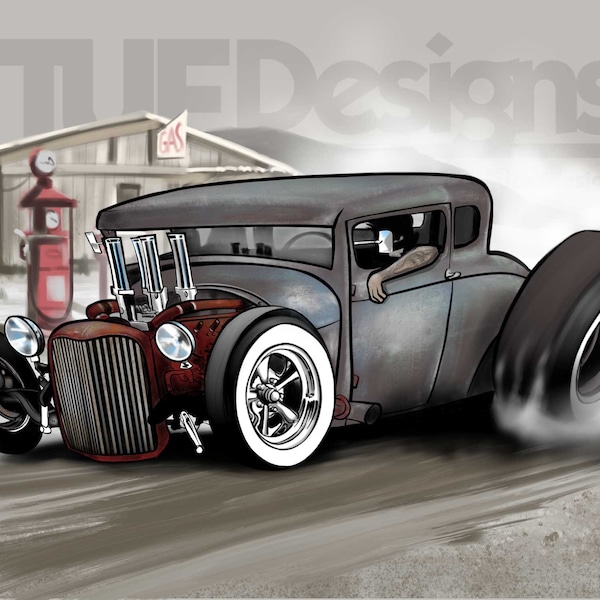 Rat Rod Artwork - Etsy