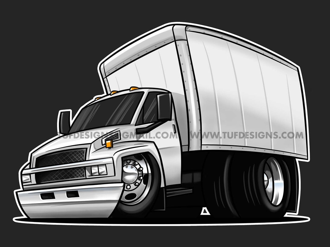 PNG Design of Blank Box Truck Drawing - Etsy