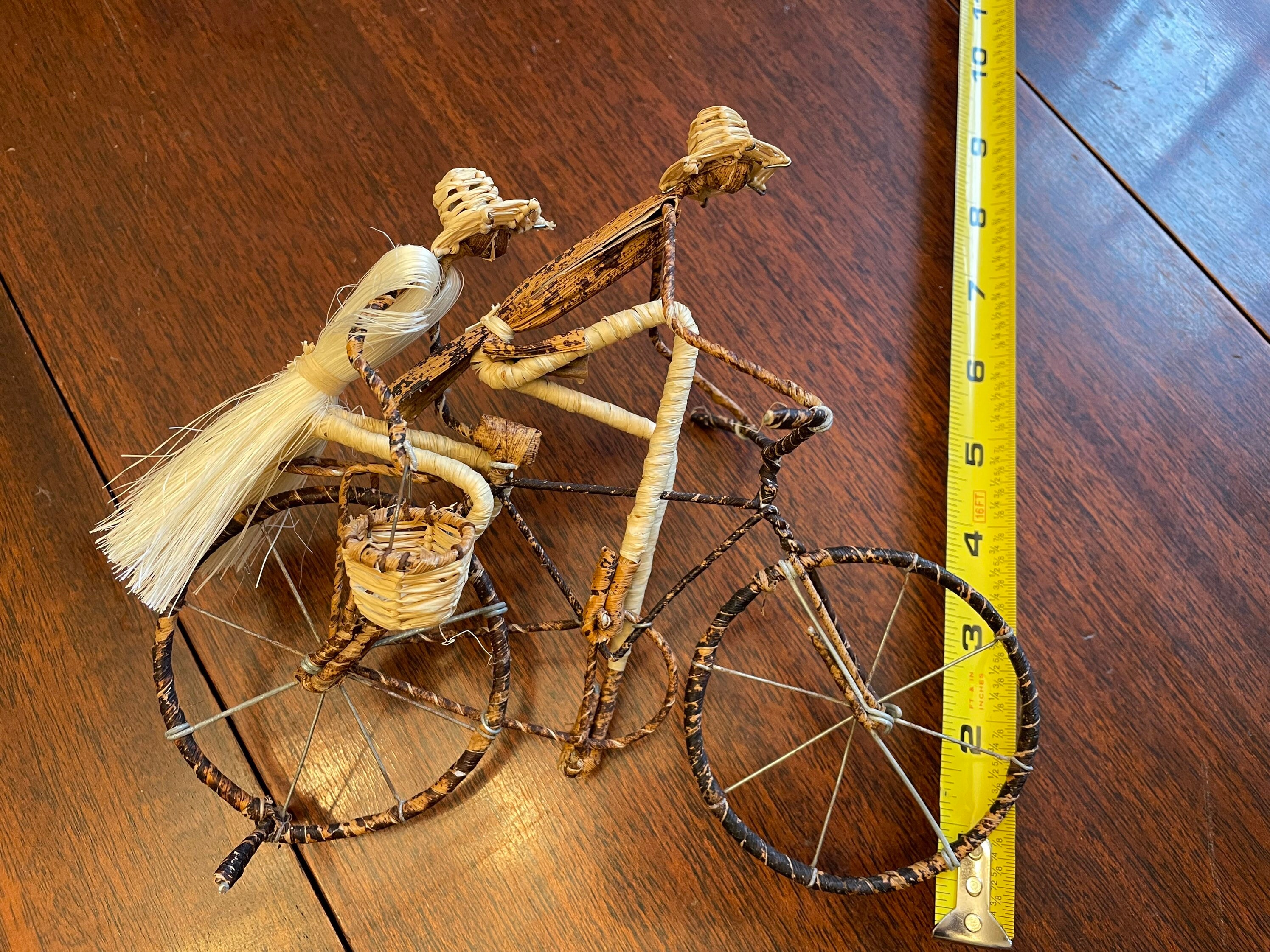Handmade Banana Husk and Wire Bicycle Sculpture From Kenya - Etsy