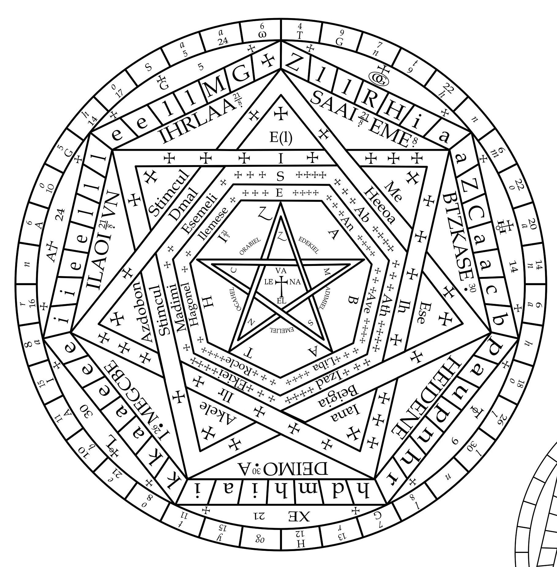 Sigillum Dei Aemeth | Complete & Fill-In | Digital Downloads | Enochian ...